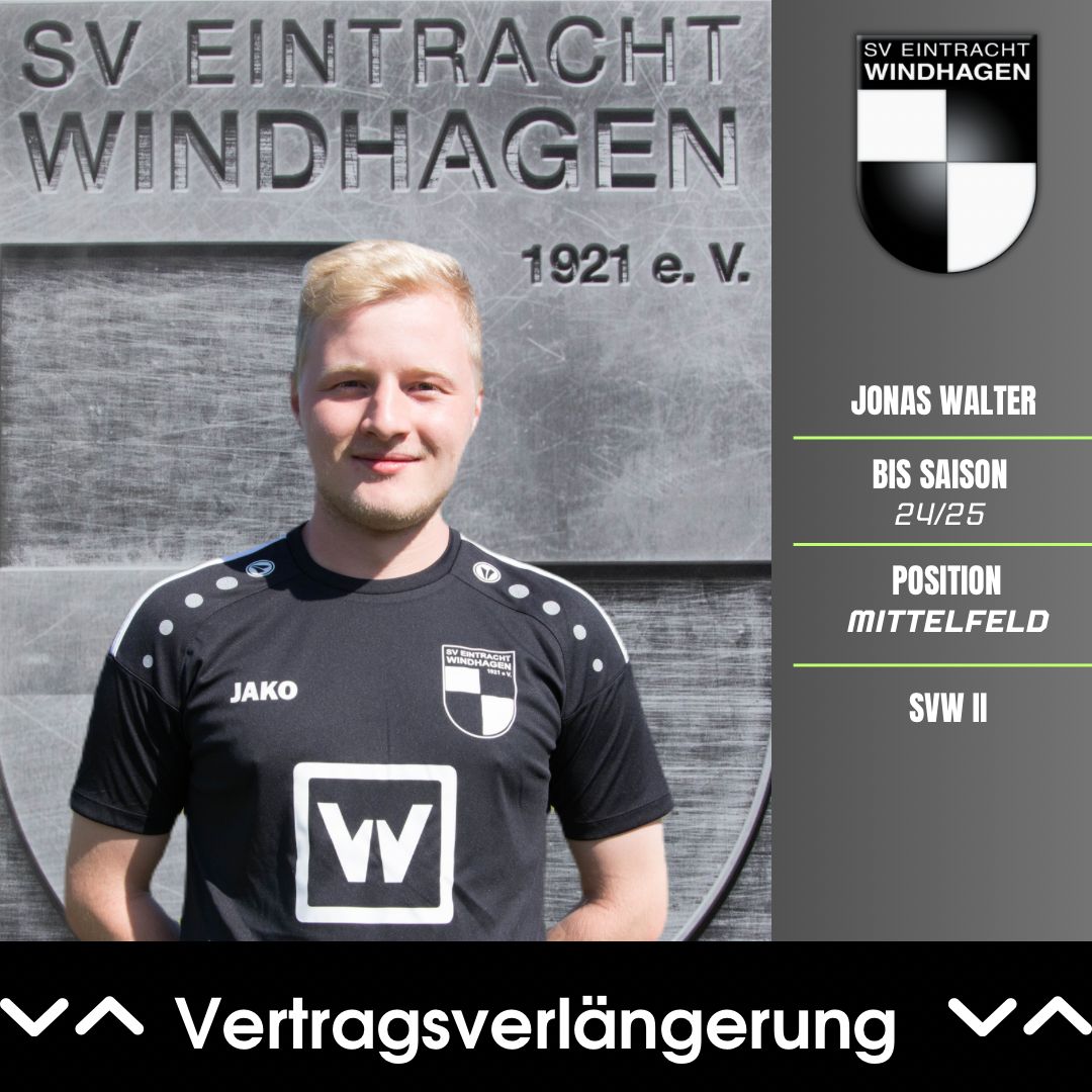 Windhagener Urgestein Jonas Walter spielt auch nächstes Jahr für den ...